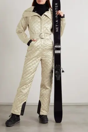 Cordova The Courmayeur Belted Quilted Ski Suit - Ecru