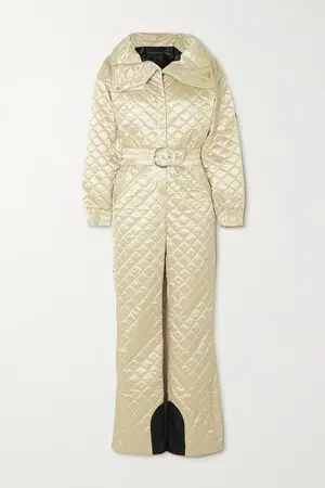 Cordova The Courmayeur Belted Quilted Ski Suit - Ecru