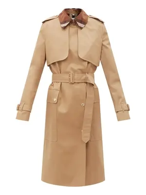 Burberry Burberry - Sandridge Cotton-gabardine Trench Coat - Womens - Camel - Camel