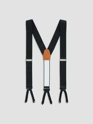 Trafalgar Astaire Grosgrain Suspenders - Black