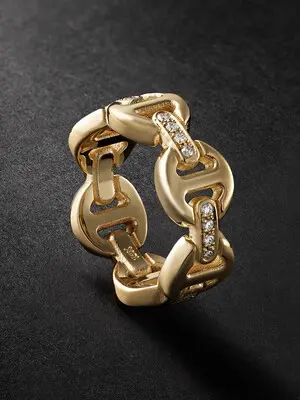 Hoorsenbuhs Dame Tri-link 18-karat Diamond Ring - Gold