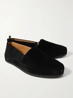 Mulo Shearling-lined Suede Slippers