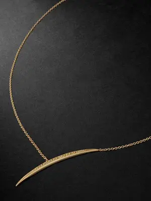 SHAUN LEANE Armis 18-karat Gold Diamond Necklace - Silver