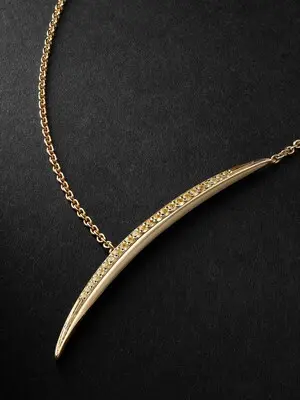 SHAUN LEANE Armis 18-karat Gold Diamond Necklace