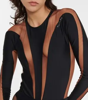 MUGLER Paneled Bodysuit