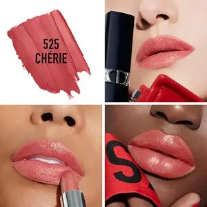 Dior 525 Cherie Rouge Couture Metallic Satin Lipstick Refill 3.5g