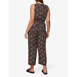 Whistles Black Corey Block-print Woven Jumpsuit
