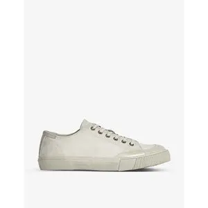 ALLSAINTS Chalk White Dumont Low-top Suede Trainers