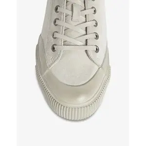 ALLSAINTS Chalk White Dumont Low-top Suede Trainers