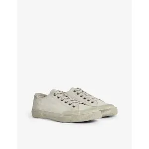 ALLSAINTS Chalk White Dumont Low-top Suede Trainers