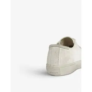 ALLSAINTS Chalk White Dumont Low-top Suede Trainers