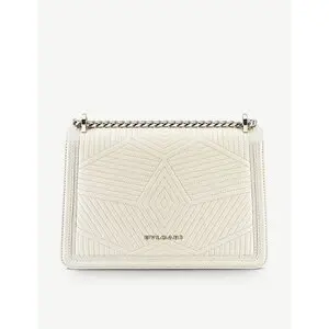 BVLGARI White Agate Serpenti Forever Quilted Leather Shoulder