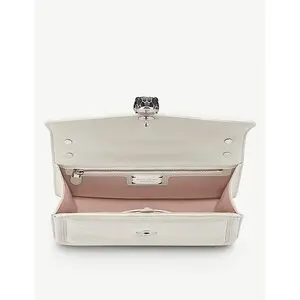 BVLGARI White Agate Serpenti Forever Quilted Leather Shoulder
