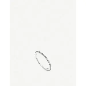 Monica Vinader Silver Skinny Sterling Silver And Diamond Eternity Ring