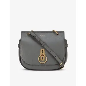 Mulberry Charcoal Amberley Small Pebbled-leather Satchel One-color