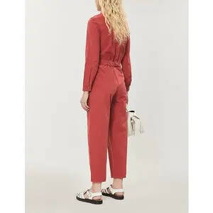 Whistles Pink Gabby Denim Jumpsuit