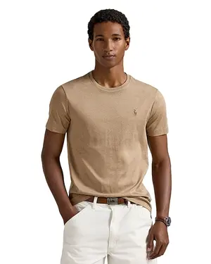 Ralph Lauren Cotton Embroidered Logo Tee Brown