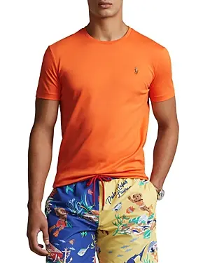 Polo Ralph Lauren Cotton Embroidered Logo Tee Lifeboat Orange