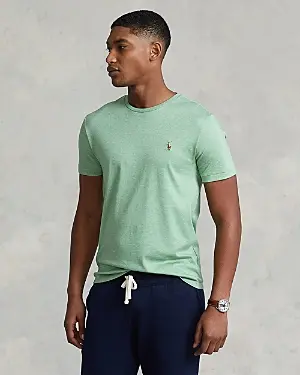 Polo Ralph Lauren Cotton Embroidered Logo Tee Outback Green Heather