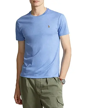 Polo Ralph Lauren Cotton Embroidered Logo Tee Soft Royal Heather