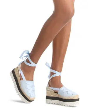 Stella McCartney Gaia Platform Espadrilles - Powder