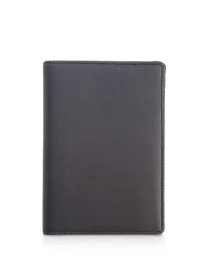 ROYCE NEW YORK Leather Rfid-blocking Passport Case Black