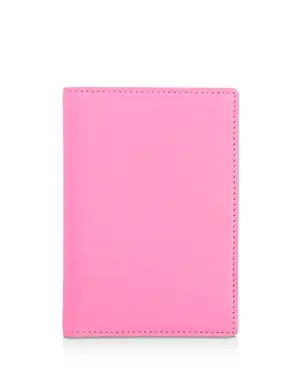 ROYCE NEW YORK Leather Rfid-blocking Passport Case Dark Pink