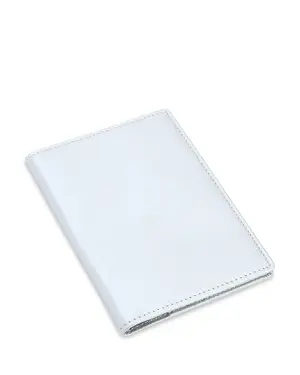 ROYCE NEW YORK Leather Rfid-blocking Passport Case - Silver