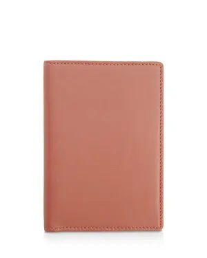 ROYCE NEW YORK Leather Rfid-blocking Passport Case Tan