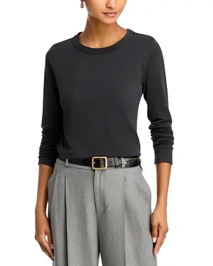 Rag & Bone Long-sleeve Crewneck T-shirt - Black