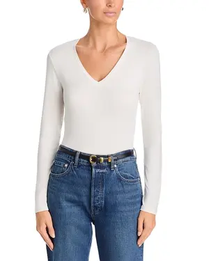 Majestic Filatures V-neck Tee - Cream