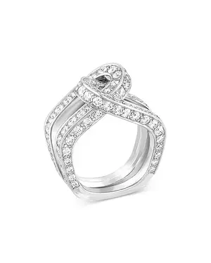 DINH VAN 18k Gold Maillon Diamond Ring - White