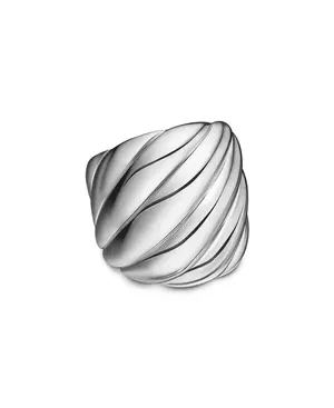 David Yurman Sterling Sculpted Cable Ring - Silver