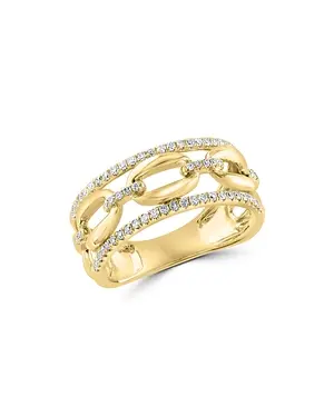 Bloomingdale'S Diamond Link Open Band In 14k Yellow - Gold