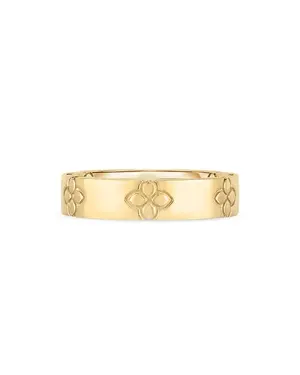 Roberto Coin 18k Yellow Love In Verona Diamond Flower Band - Gold
