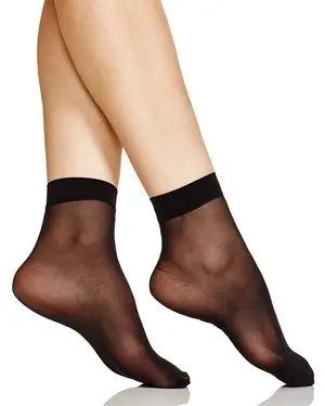 Wolford Translucent Ankle Socks - Black