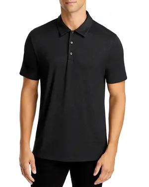 Theory Bron Anemone Jersey Polo Shirt - Black Multi