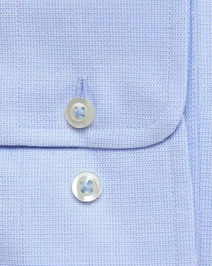 David Donahue Dobby Weave Trim Fit Dress Shirt
