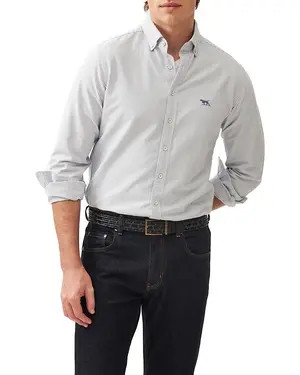Rodd & Gunn Striped Oxford Shirt - French Navy