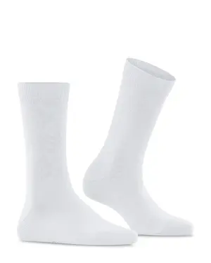 Falke Family Sustainable Cotton Blend Socks White
