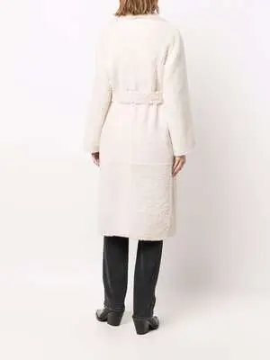 YVES SALOMON Belted Shearling Coat