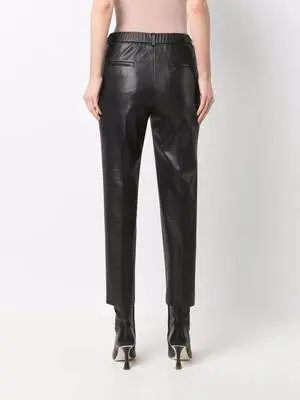 Incotex Coated Crop-leg Trousers - Black