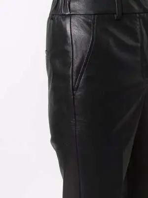 Incotex Coated Crop-leg Trousers - Black