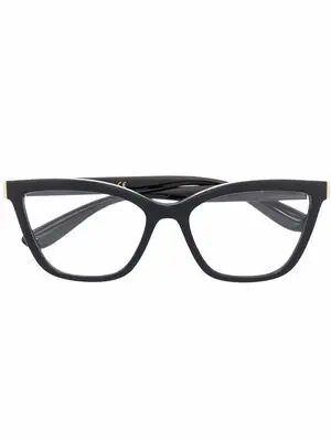 Dolce & Gabbana Logo Cat-eye Glasses - Black