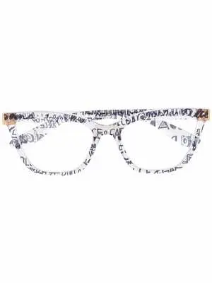 Dolce & Gabbana Slogan Cat-eye Glasses