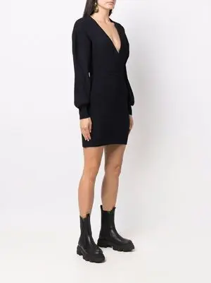 GANNI V-neck Mini Dress