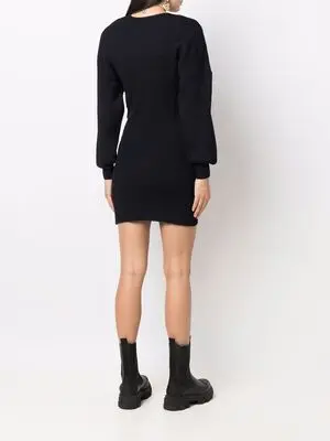 GANNI V-neck Mini Dress