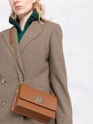 Furla 1927 Shoulder Satchel Bag - Brown