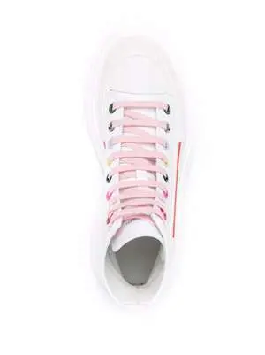 Alexander McQueen Tread Slick Ankle Sneakers - White