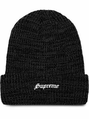 Supreme Twisted Loose Gauge Beanie - Black | Editorialist